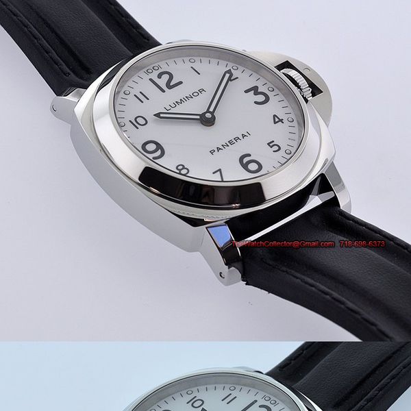 Panerai pam 114 luminor white dial 44mm steel pam114 discontinued super ...