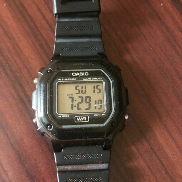 Casio Men's F108WH Illuminator Collection Black Resin Strap Digital ...