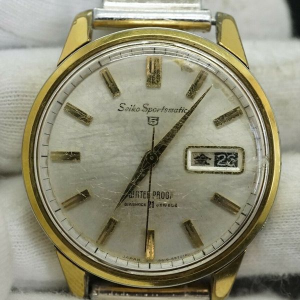 Vintage Seiko Sportsmatic 5 Diashock 21 Jewels 6619-8970 EGP Watch Wristwatch | WatchCharts ...