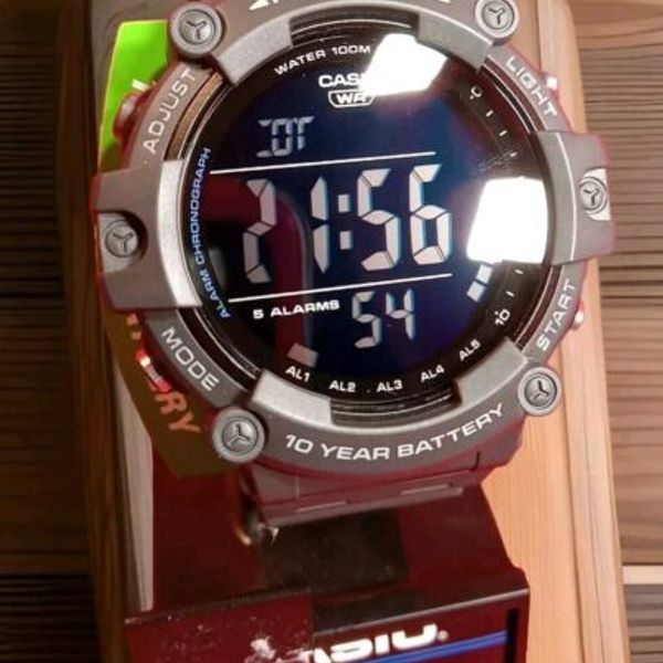 New! Casio Cas144 Extra Large Numbers Easy To Read Led LightWatch SHOCK ...