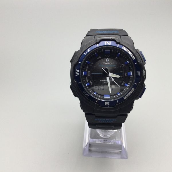 Casio Watch Men Illuminator 47mm World Time 5269 SGW-500H Compass New ...