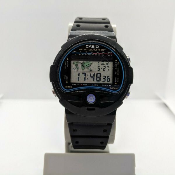 Vintage Casio TS-100 Thermometer World Time- Rare 80s Pre G-Shock ...