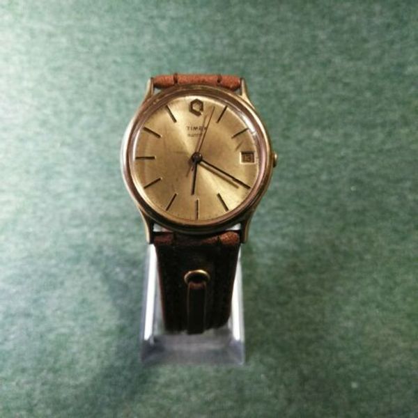 BEAUTIFUL TIMEX Q QUARTZ 33 mm WATCH, M CELL NICE & CLEAN & WORKS VERY ...