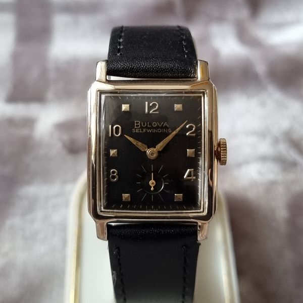 Bulova 1957 AMBASSADOR vintage automatic watch 8BBA charcoal dial ...