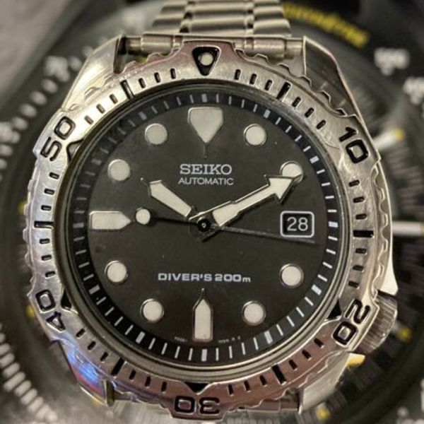 RARE VINTAGE SEIKO DIVER 7002-7020 AUTOMATIC MEN WATCH SERVICED ...