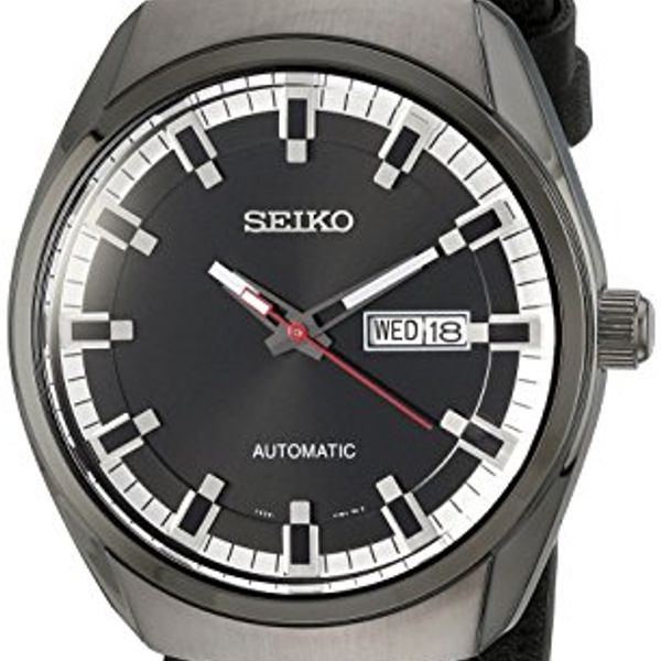 SEIKO Big Face Men SNKN45 SEIKO 5 leather band automatic LIKE NEW ...
