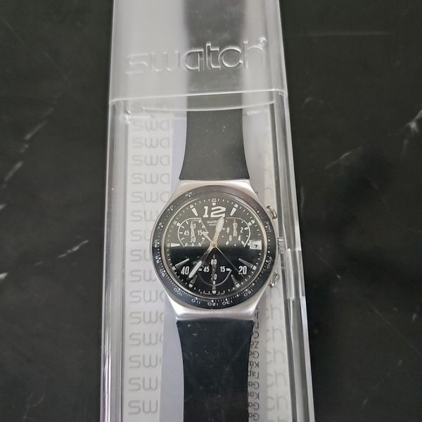 Swatch Chronograph Black Dial Watch | WatchCharts Marketplace
