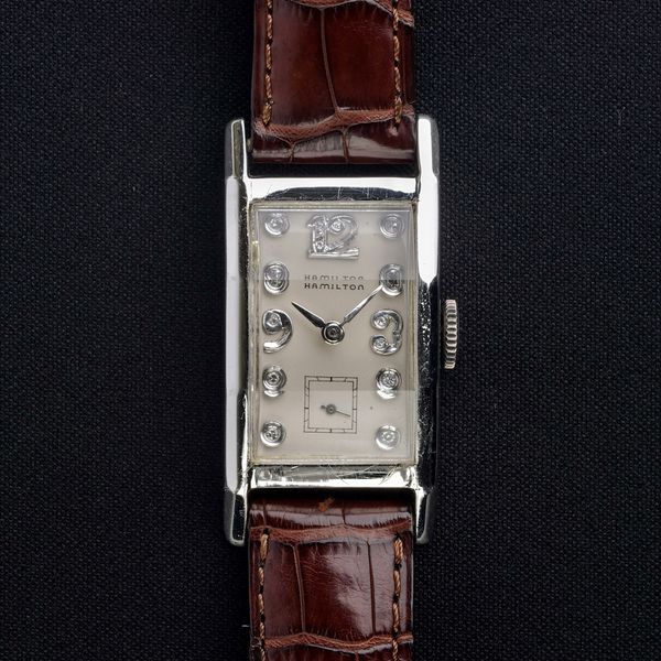 FS: Vintage Hamilton 14K White Gold Tank w/ 980 movement and Diamond ...