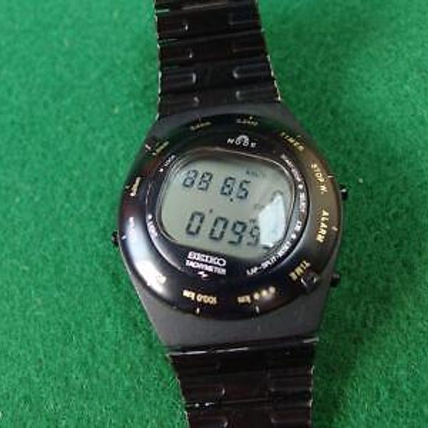 SEIKO GIUGIARO Digital Speedmaster RARE 1983 Mada in Japan 312345 ...
