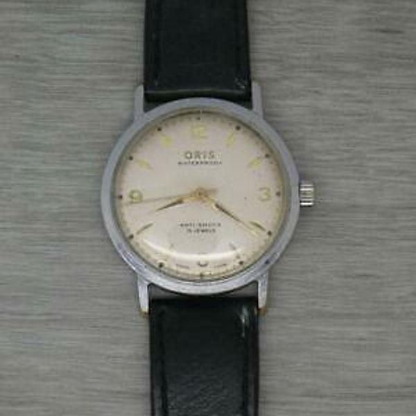Vintage Mens Swiss Made Oris 15 jewel Manual Wind Wrist Watch For repair | WatchCharts Marketplace