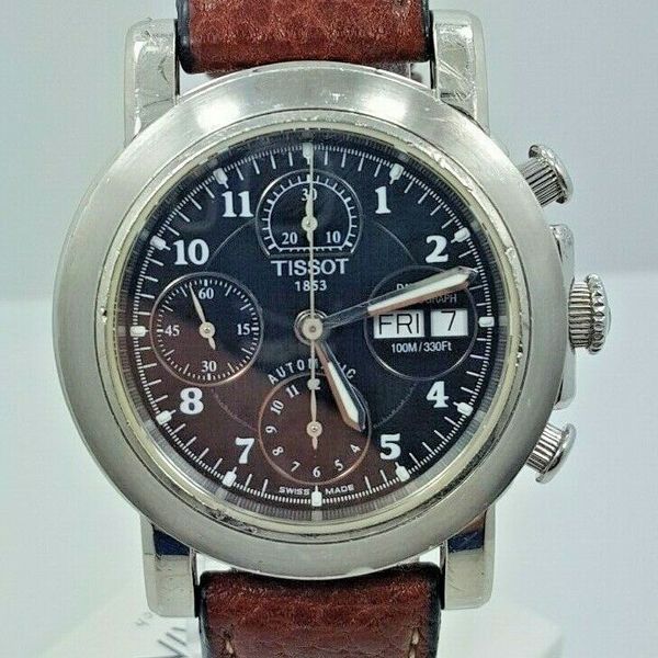 Tissot T-Lord 1853 Chronograph Valjoux 7750 Black Dial Men's Watch Ref T166/266 | WatchCharts ...