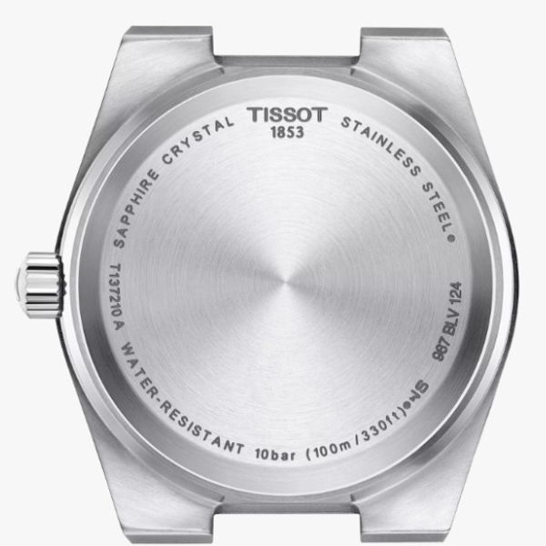 Tissot PRX White mother-of-pearl with Grey Strap Men's Watch ...