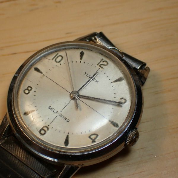 Vintage 10P 63 TIMEX Crosshair SELF-WINDING Men's Wrist watch runs ...