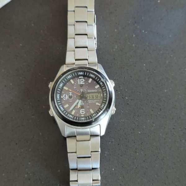 CASIO WVQ-500DJ Wave Ceptor Solar Radio Anadigi Chronograph Quartz ...