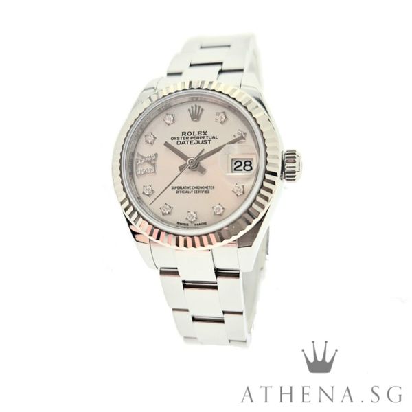 ROLEX OYSTER PERPETUAL LADIES DATEJUST 28MM “AN” SERIES “SILVER STAR ...