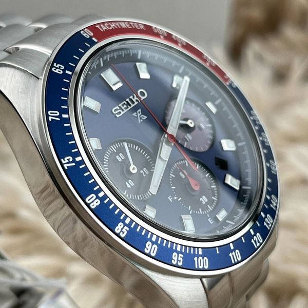 Seiko SSC913 Prospex Speedtimer 41.4 mm Blue Dial Chronograph Men's ...