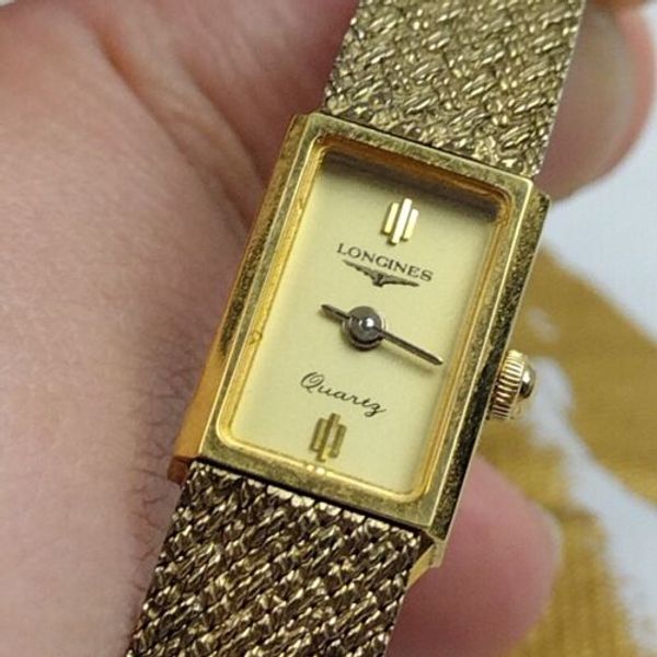 Vintage Longines Tiny Face Women's Gold Swiss Quartz Dress Watch HT1949 ...