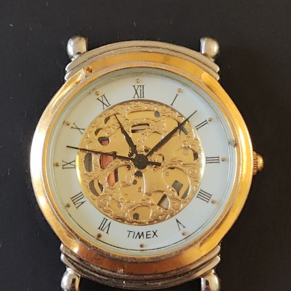 Vintage Timex Watch Face Gold Tone 364 T-Cell 92 - No Strap, Untested ...