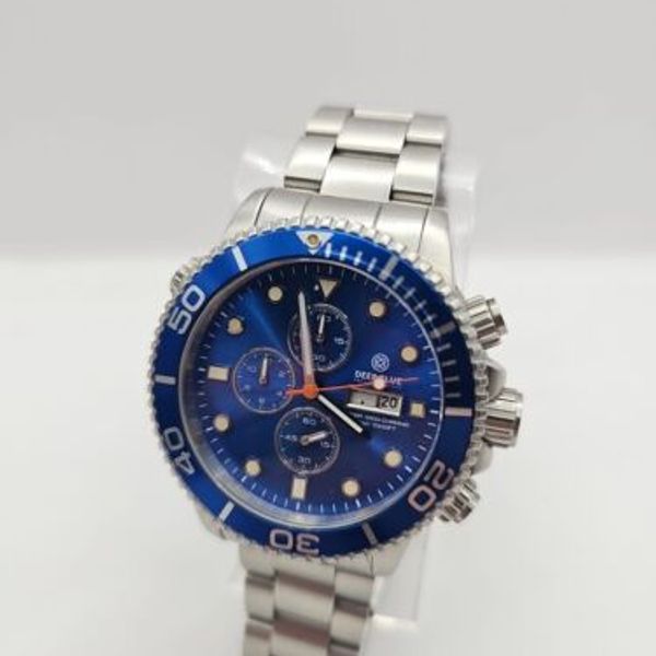 Deep Blue Diver's Watch Master 1000 Chronograph, w/Day & Date - Needs ...