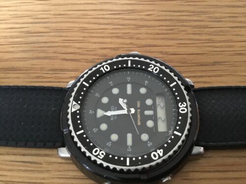 SEIKO H601-5480 ARNIE ana-digi Diver 150m working with Instruction ...