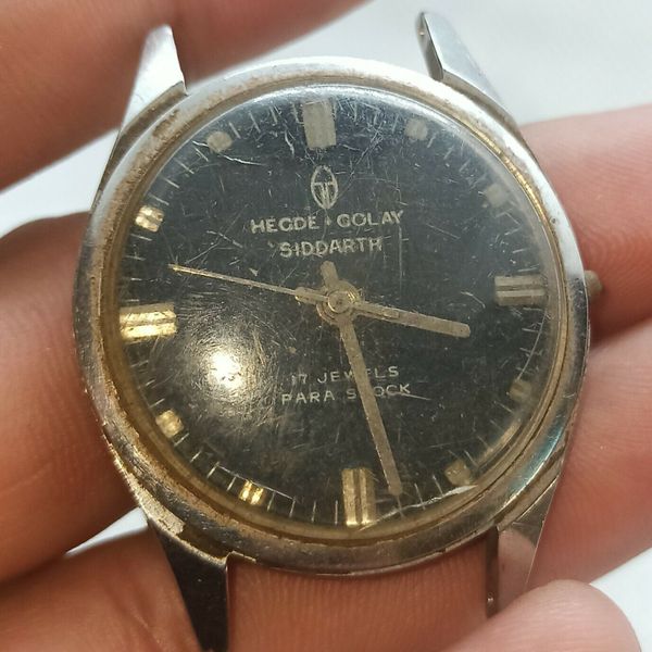 Vintage Hegde+ Golay 17 Jewel Para Shock Swiss Made FORPARTS/REPAIR ...