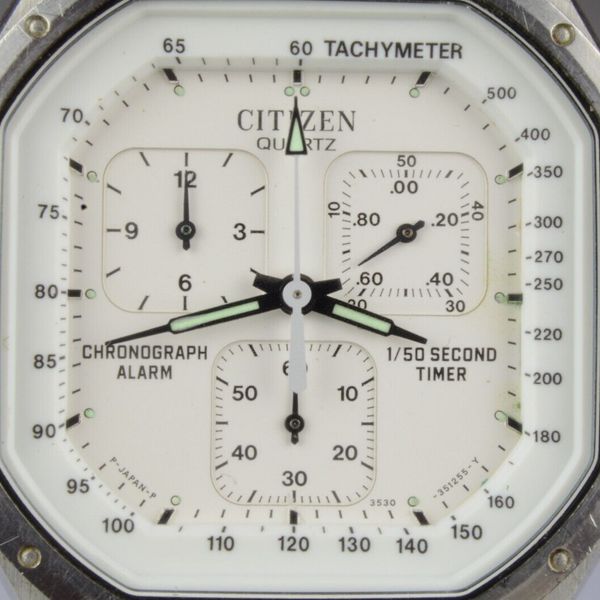 Citizen Chronograph-Alarm Ref.3530-351100 Stainless Made Japan 1980s ...