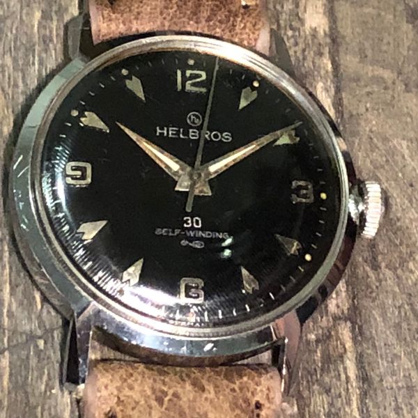 [WTS] 1960s Helbros 30 Jewel Automatic Dress Watch, Black Dial, $150 ...