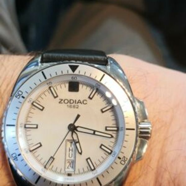 ZODIAC WATCH ZS5501 SPEED DRAGON mother of pearl 41mm Unisex Excellent ...