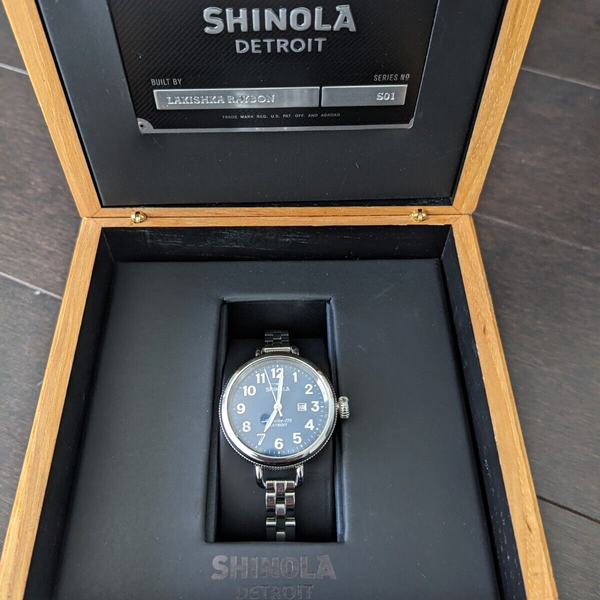 New SHINOLA 'The Birdy' Blue Dial Color Silver Stainless Steel Bracelet ...