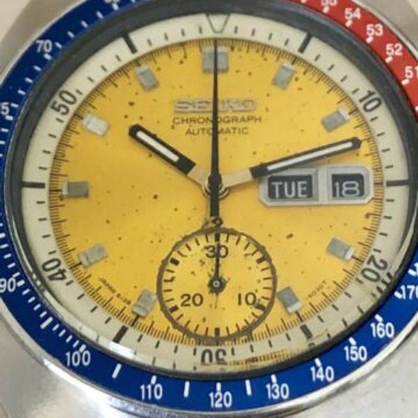 Seiko 6139-6005 Pogue Automatic Stainless Steel Chronograph Watch ...