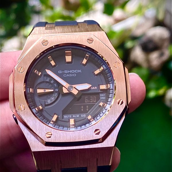 Mini hublot s-2100 s2100 gma casio gshock mod rose gold beauty ...