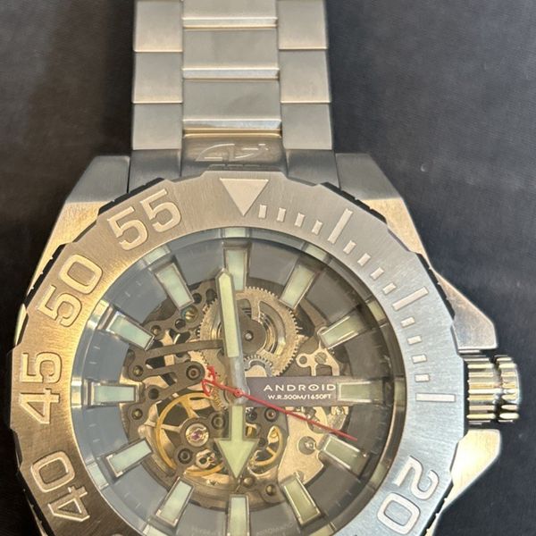 ANDROID SILVER-JET Automatic (AD542) SEAGULL 21 JEWEL Divemaster ...