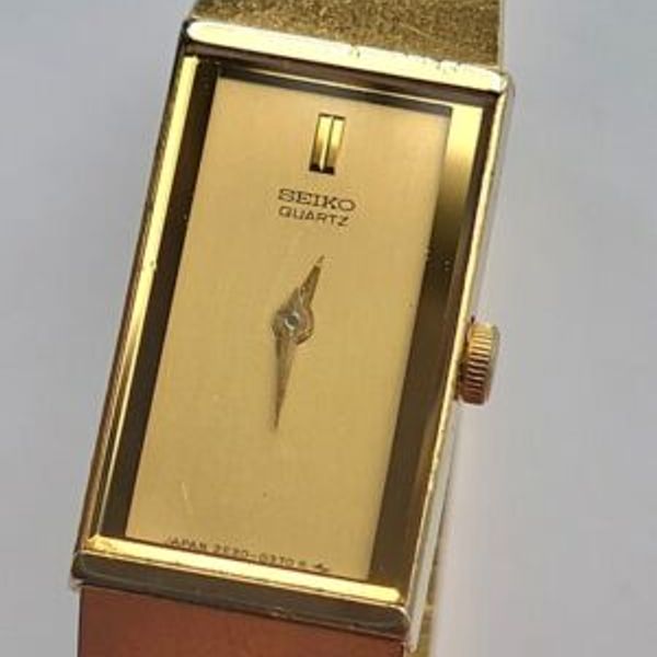 Vintage SEIKO 2E20-5250 Gold Tone Ladies Wristwatch Quartz Japan ...