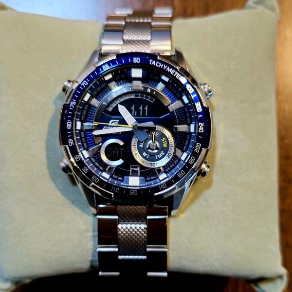 Casio Edifice Chronograph Tachymeter Analogue Digital ERA-600L-2AV ...