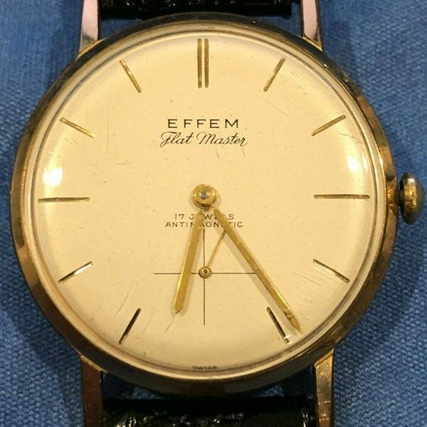 Vintage EFFEM Flat Master 17 Jewels Manual Wind Watch (NICE!) | WatchCharts