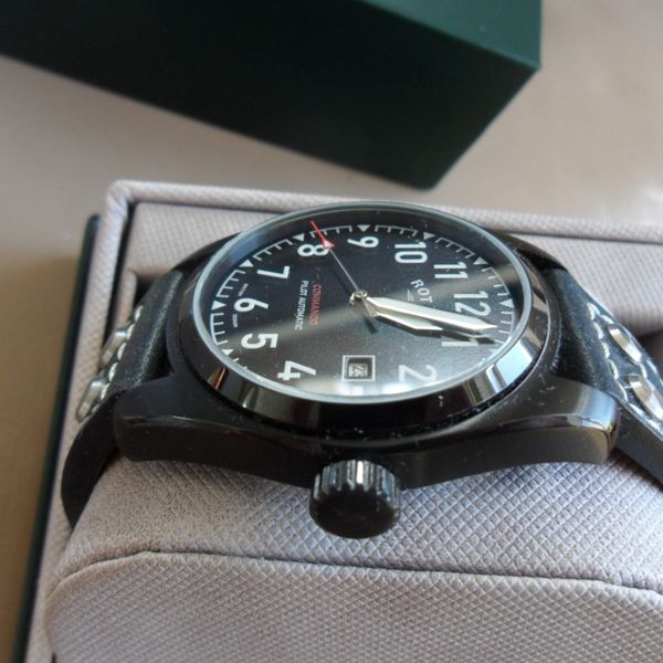 Rotary Commando Automatic Pilot Field Watch On Leather Strap ...