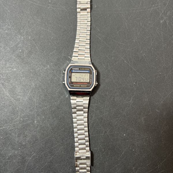 CASIO A168 QUARTZ DIGITAL WATCH ALARM CHRONO ELECTRO LUMINESCENCE ...