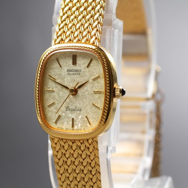 [Near MINT] Seiko Exceline 1221-5410 Quartz Ladies Watch Gold Dial Women's Watch | WatchCharts ...