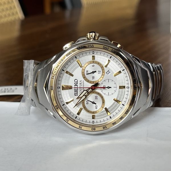 SEIKO COUTURA Chronograph Two-Tone Stainless Steel Men's Watch SRWZ24 ...