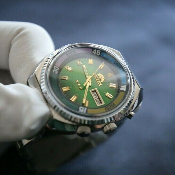 ORIENT SEA KING DIVER AUTOMATIC JUMBO INNER BEZEL GREEN DAIL | WatchCharts