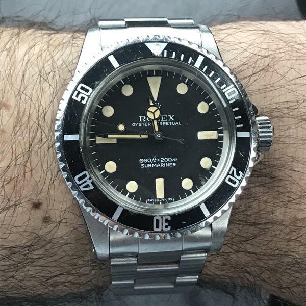 SOLD Rolex Submariner 5513, Original Receipt & Service Papers, Matte ...