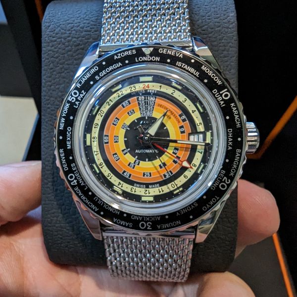 [WTS] Mido Ocean Star Decompression World Timer, Black/Orange dial ...