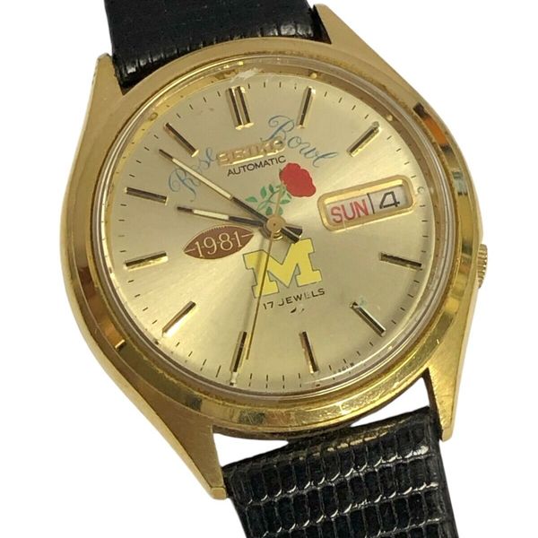 1981 SEIKO AUTOMATIC ROSE BOWL AWARD WATCH FOR MICHIGAN WOLVERINES ...