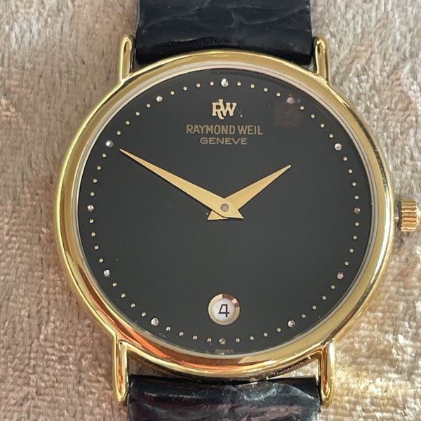 Vintage Raymond Weil Geneve 9124-2 Gold Plated Quartz Watch Working ...