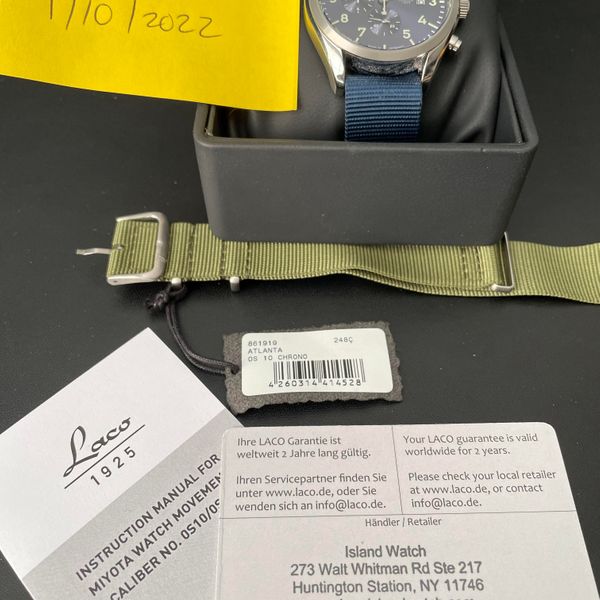[WTS] [REPOST] Laco Atlanta Blue Dial Chronograph Quartz Watch 861919 ...