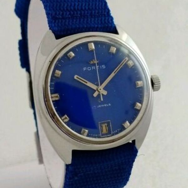 Vintage Fortis Hand-Winding Movement FHF ST 96 Swiss Made Men's Watch ...