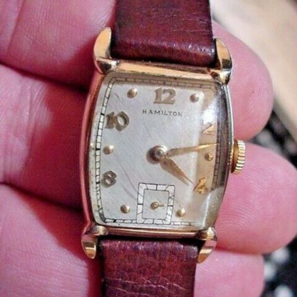 RARE VINTAGE 10K GOLD FILLED HAMILTON GROVER MEN WATCH 17 JEWELS C 980 ...