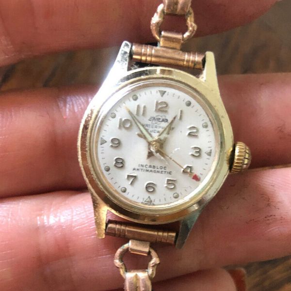 Vintage Swiss ENICAR 17 Jewels Waterproof Mechanical Wind Up LADIES ...