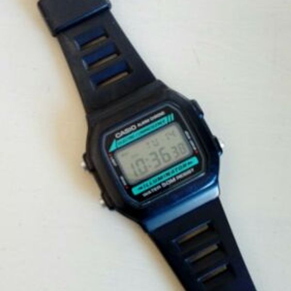 Vintage Casio W88 1572 Illuminator Black Resin Electro 5Bar Water ...