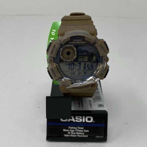 Casio WS1500H Menâ s Digital Watch, Fishing Timer, Moon Age/Phase Data ...